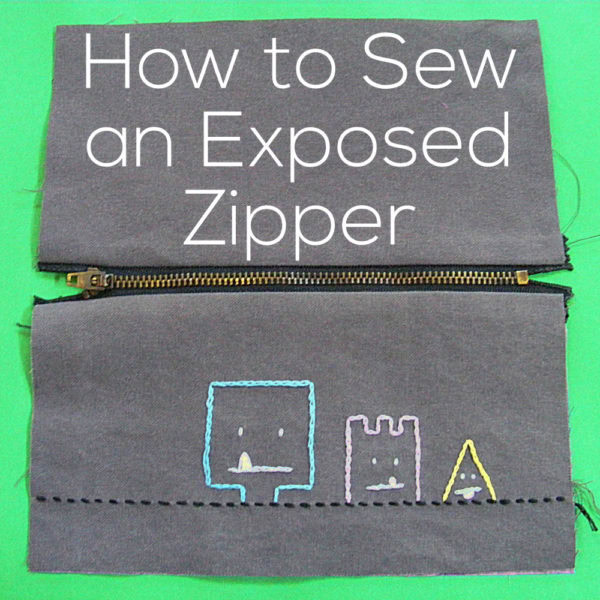 How to Sew in an Exposed Zipper – Video - Shiny Happy World