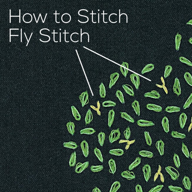 How to Embroider a Fly Stitch – video - Shiny Happy World