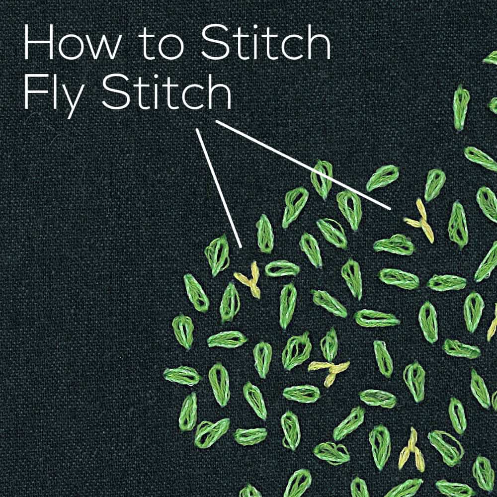 How to Embroider a Fly Stitch – video - Shiny Happy World