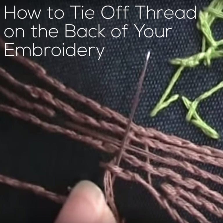How to Fasten Off Thread on the Back of Your Embroidery – video - Shiny ...