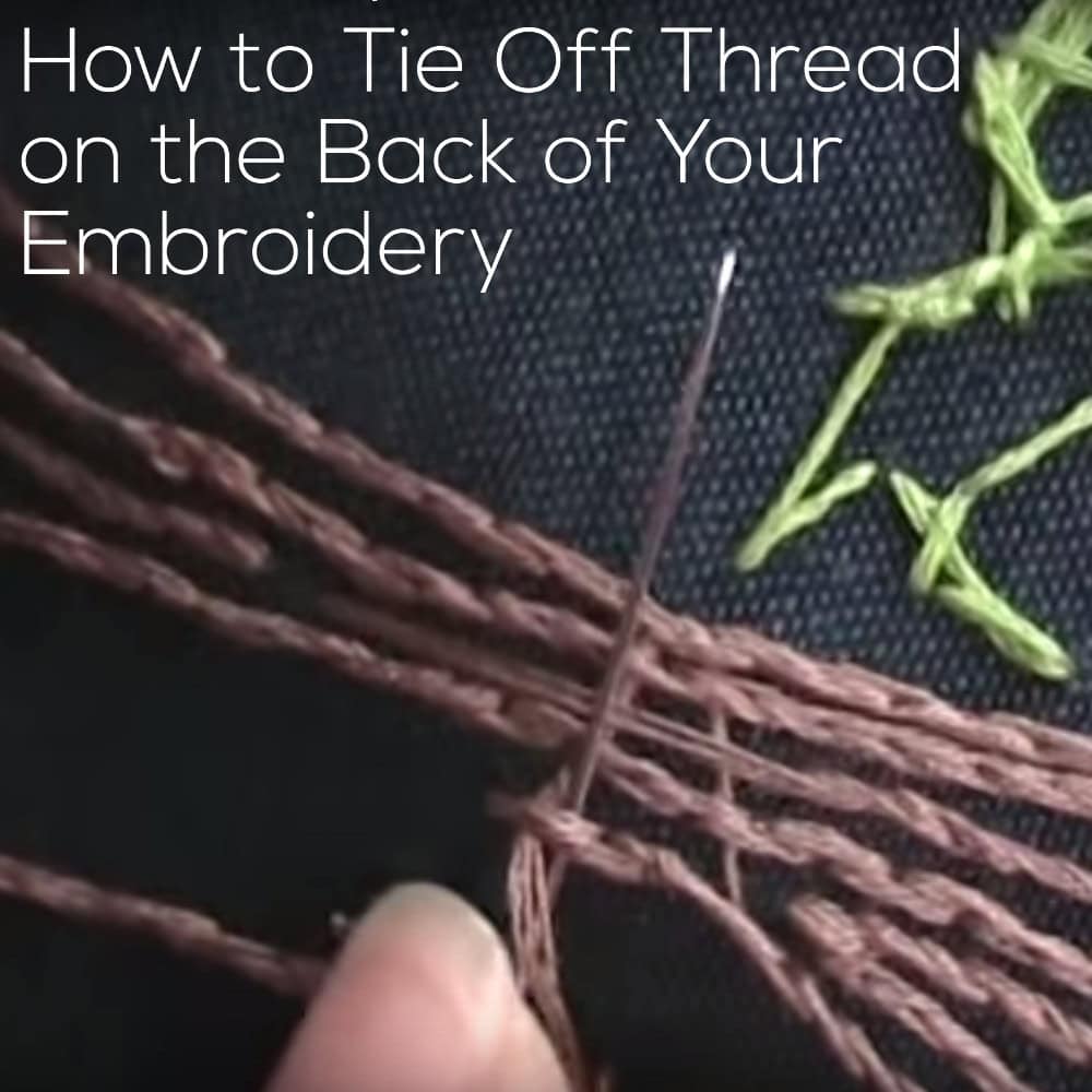How to Fasten Off Thread on the Back of Your Embroidery – video - Shiny ...
