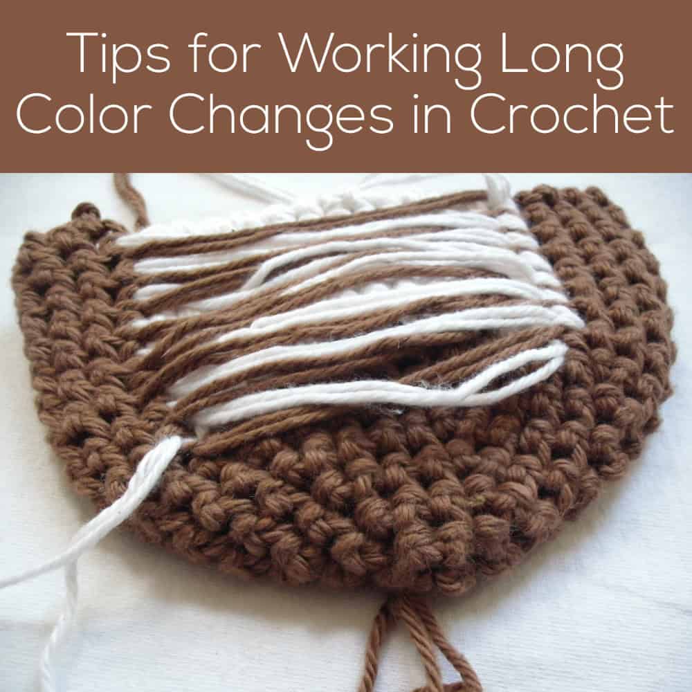 Tip for working long color changes in crochet - Shiny Happy World