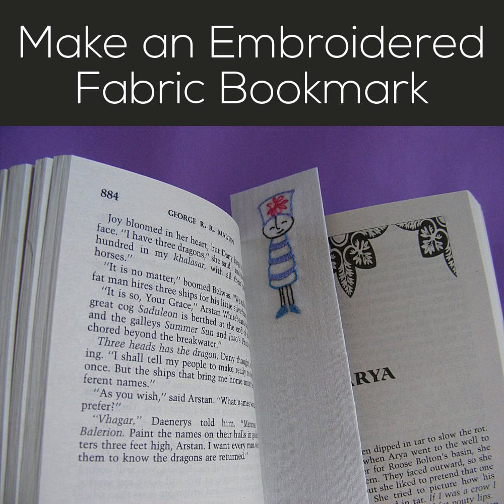 How to Make a Fabric Bookmark - Shiny Happy World
