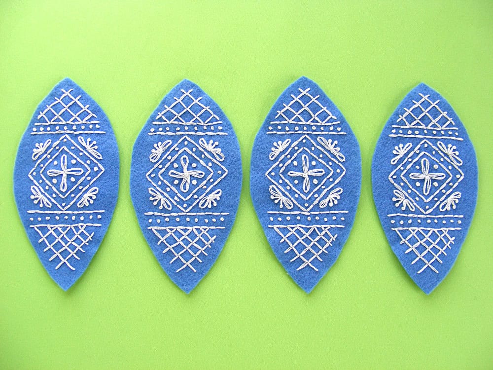 Easter Craft Ideas – Free Embroidered Felt Egg Pattern - Shiny Happy World