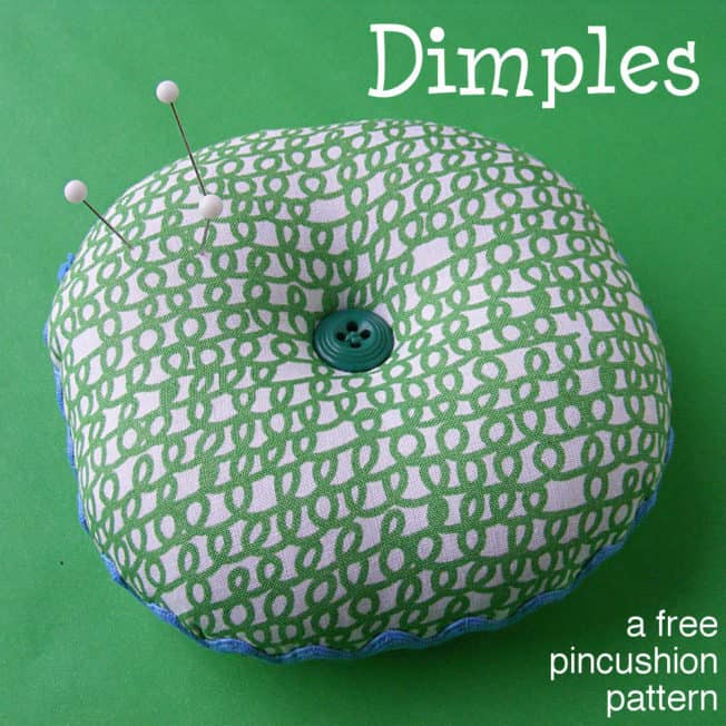 Free Pattern: Dimples Pincushion - Shiny Happy World