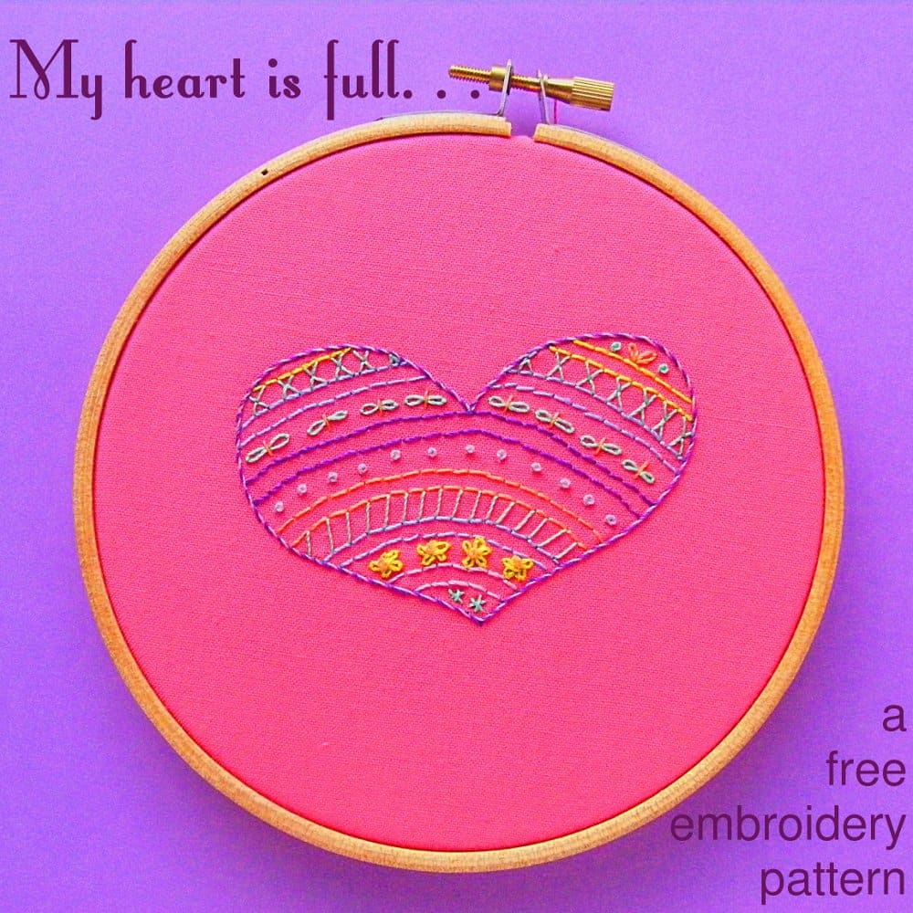 Four Free Embroidery Patterns - Shiny Happy World