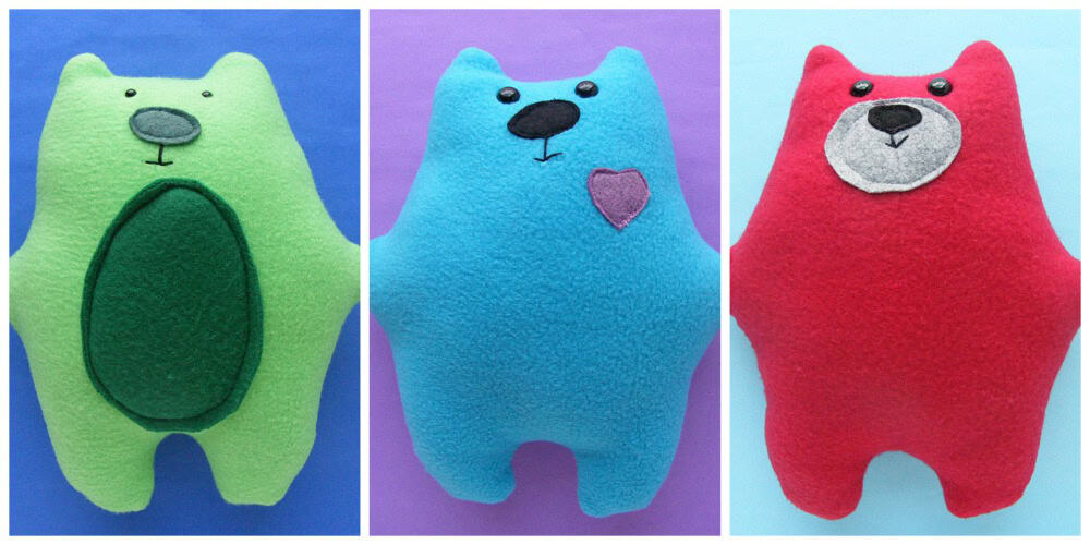 Warren the Charity Bear - a free teddy bear pattern | Shiny Happy World