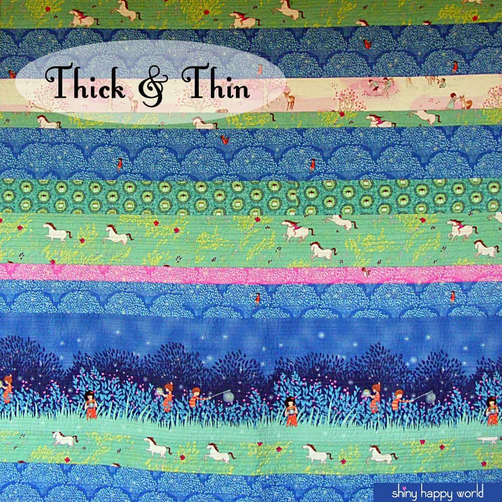 Free Quilt Pattern – Thick & Thin - Shiny Happy World