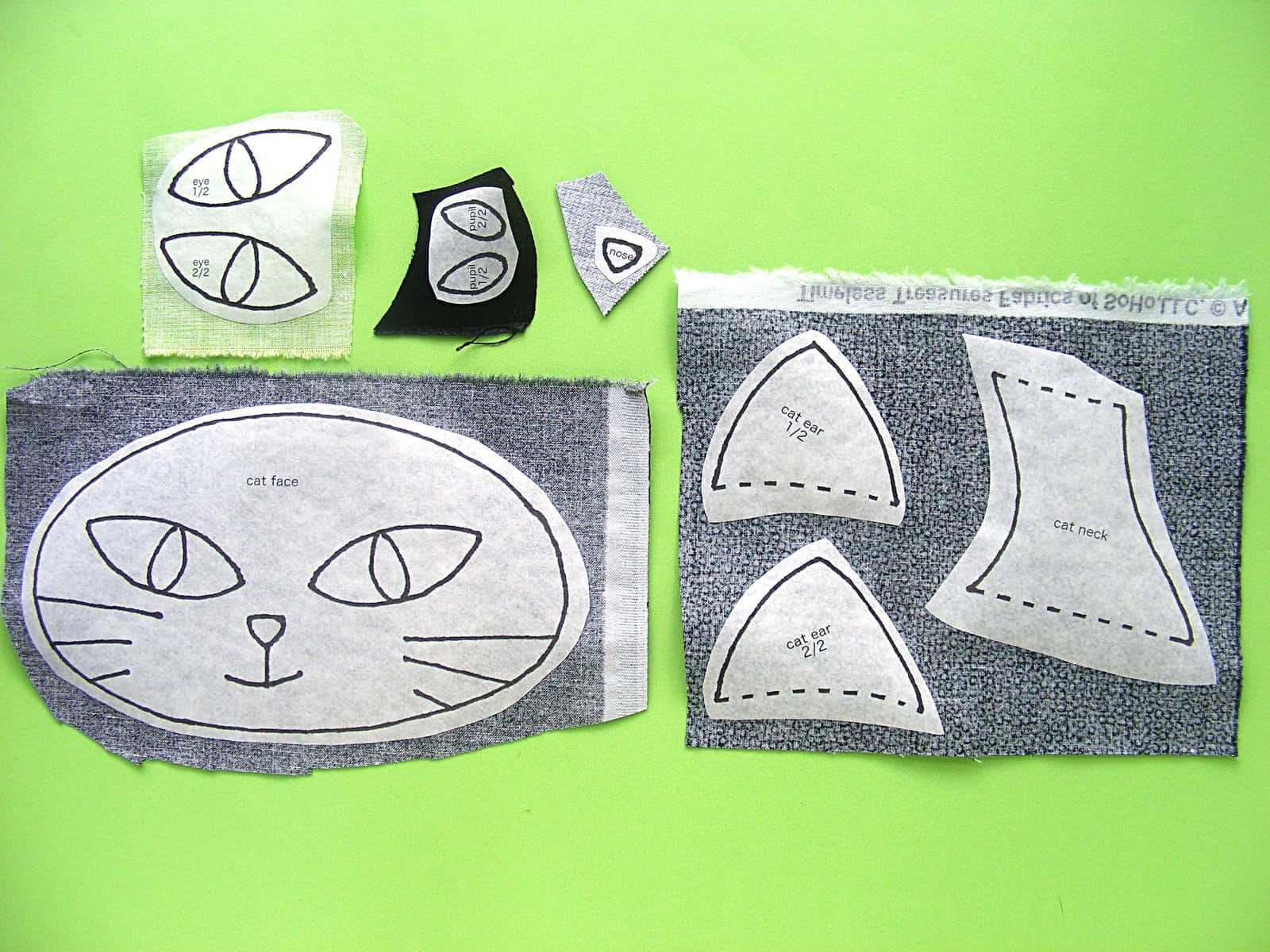 Spooky - a free black cat applique pattern | Shiny Happy World