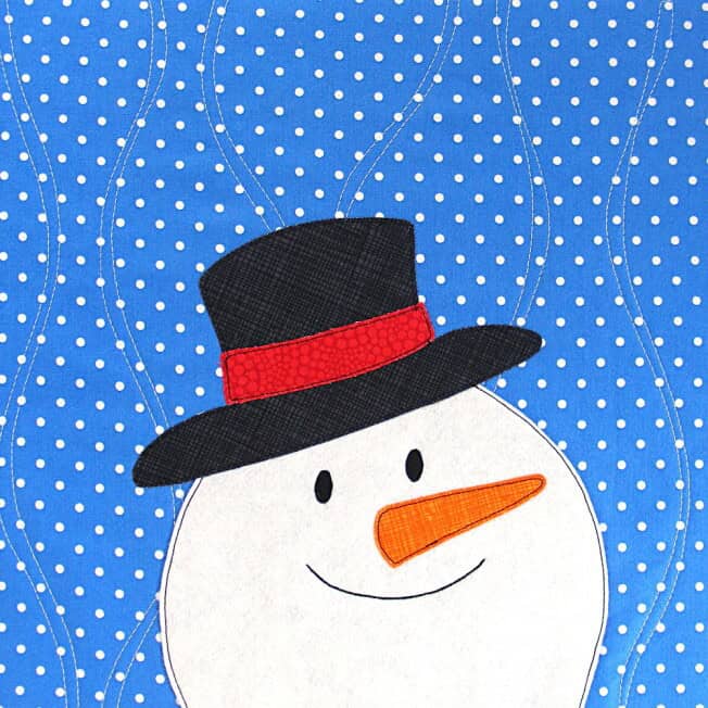 Free Snowman Appliqué Pattern - Shiny Happy World
