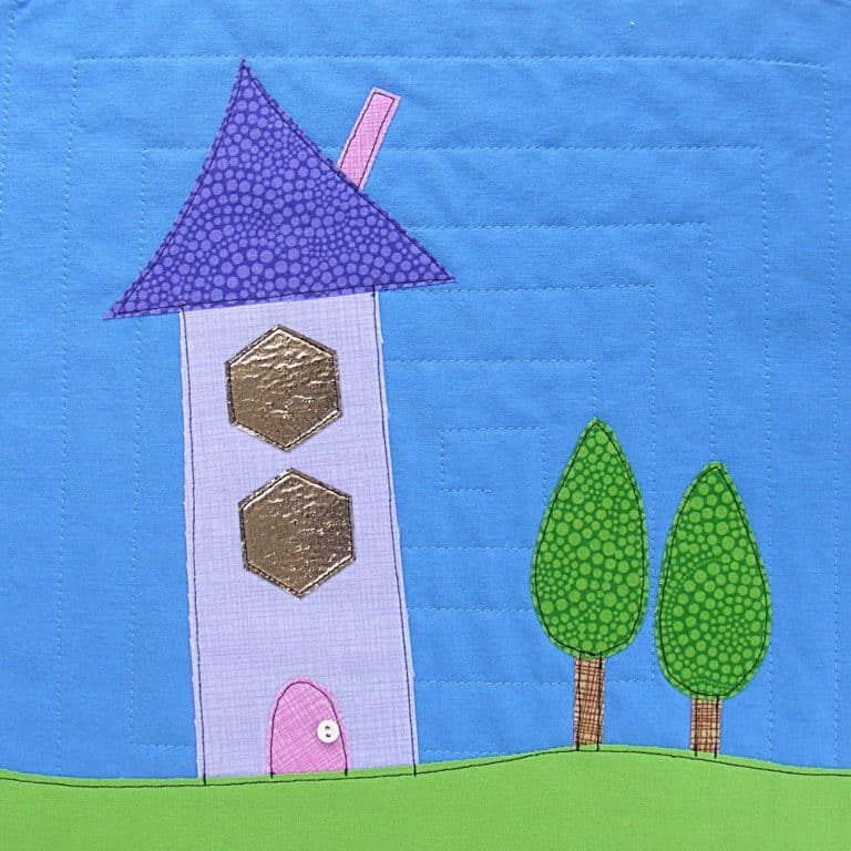 How to Applique with Shiny Metallic Fabric - Shiny Happy World