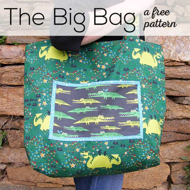 The Big Bag – a free large tote bag pattern - Shiny Happy World