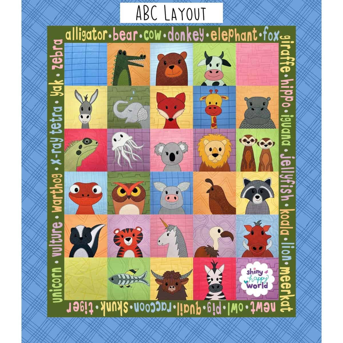 ABC Quilt Layout Guide - Shiny Happy World